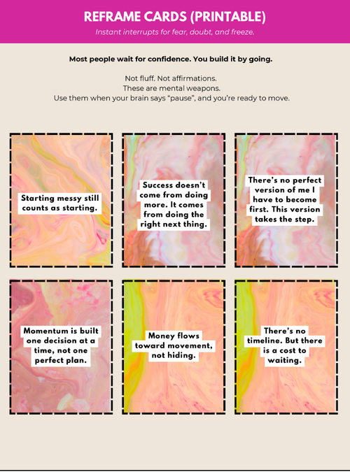 Printable Reframe Cards